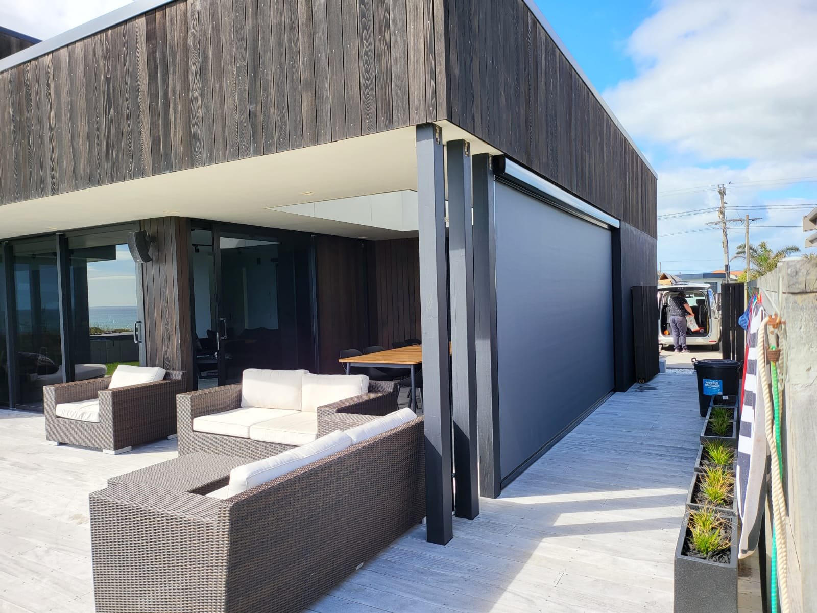 Channel Track System with Pelmets - Outdoor Blinds & Shades